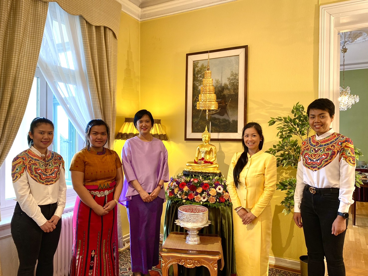 Sawasdee Pee Mai. Happy Songkran or traditional Thai New Year’s Day on ...