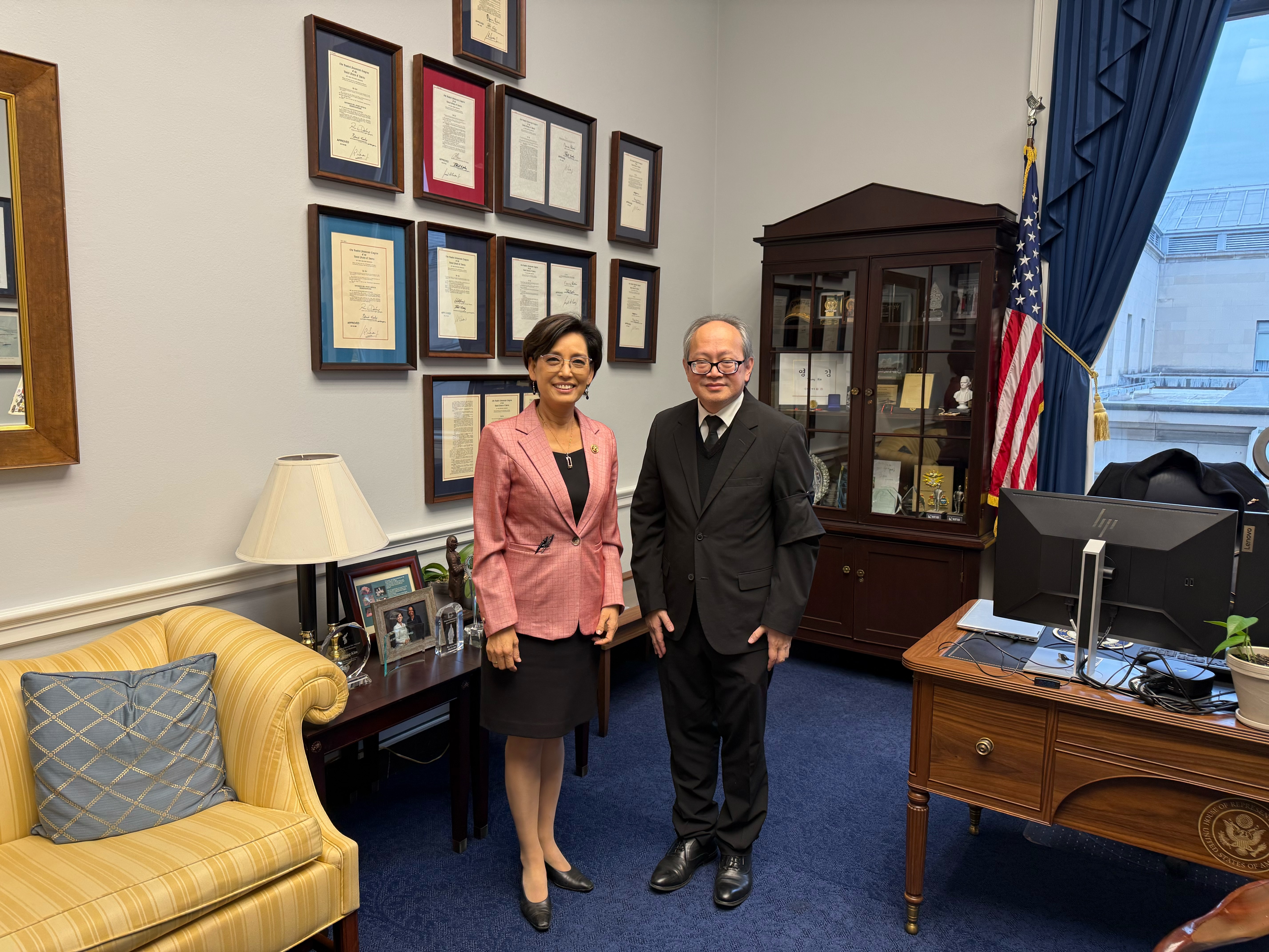 H.E. Dr. Suriya Chindawongse, Ambassador of Thailand to the U.S., met with Congresswoman Young ...