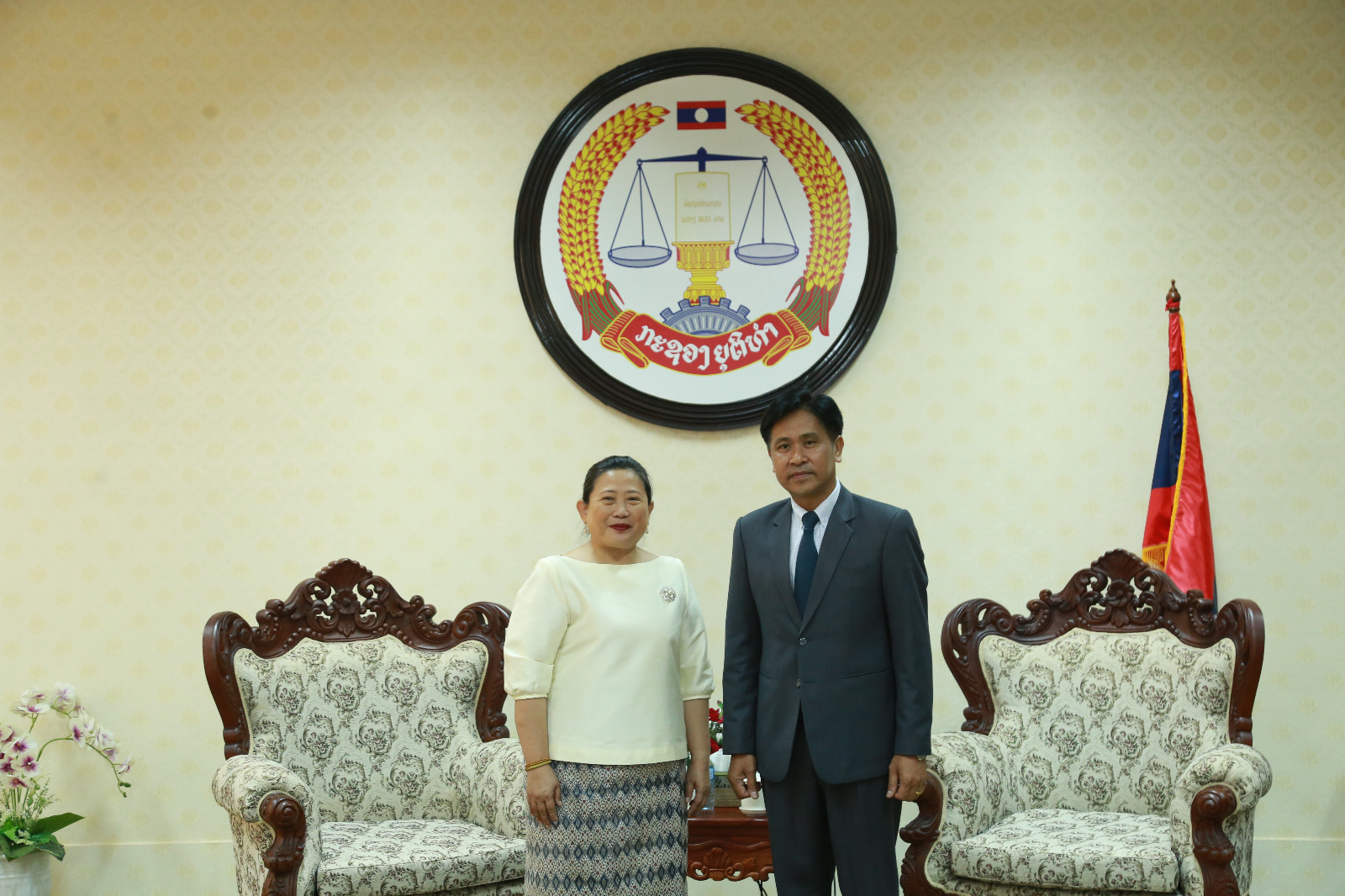 Ambassador Morakot Sriswasdi paid a courtesy call on H.E. Mr. Phayvy ...