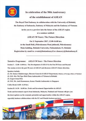Welcome to the Seminar ASEAN 50 Years: The Future Direction - สถาน ...