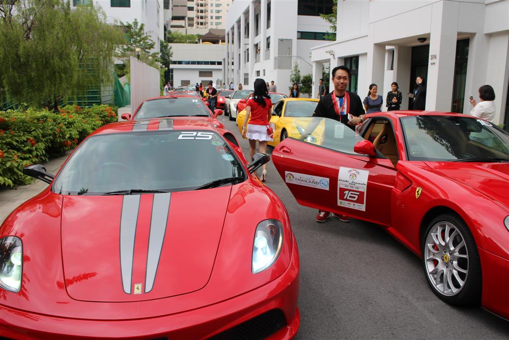 Ferrari owners' club Singapore's flag off at the Royal Thai Embassy ...