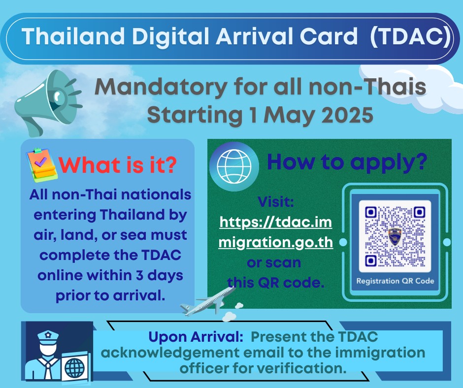 Thailand Digital Arrival Card (TDAC) - Royal Thai Embassy Singapore