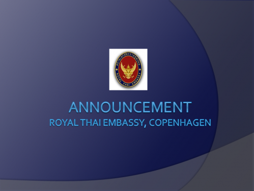 Renovation and Refurbishment of the Royal Thai Embassy in Copenhagen ...