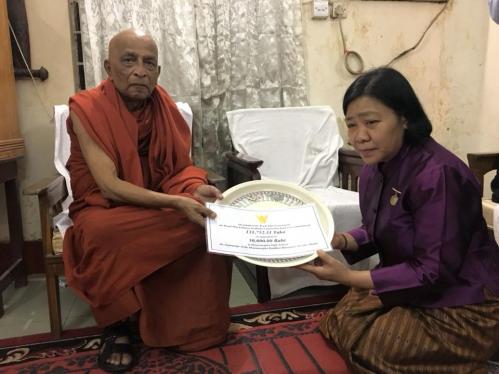 Donation to support Dharmarajika High School, the Orphanage of the ...