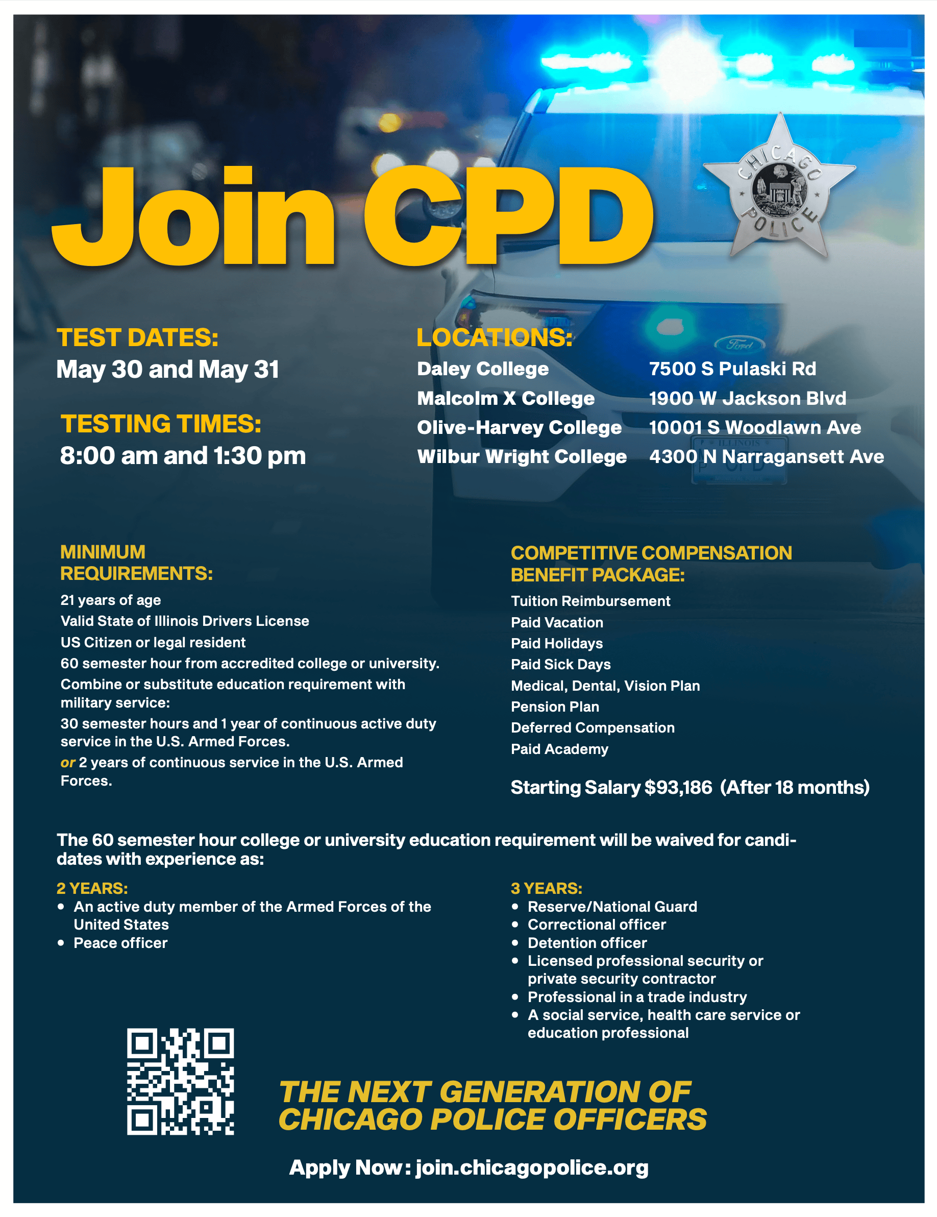 📣ข่าวประชาสัมพันธ์📣Chicago Police Department เปิดรับสมัคร เจ้าหน้าที่ ...