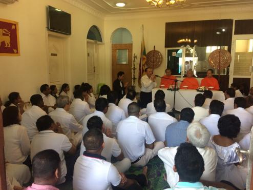Thai Buddhist monks held religious ceremony for the Sri Lankan Buddhist ...