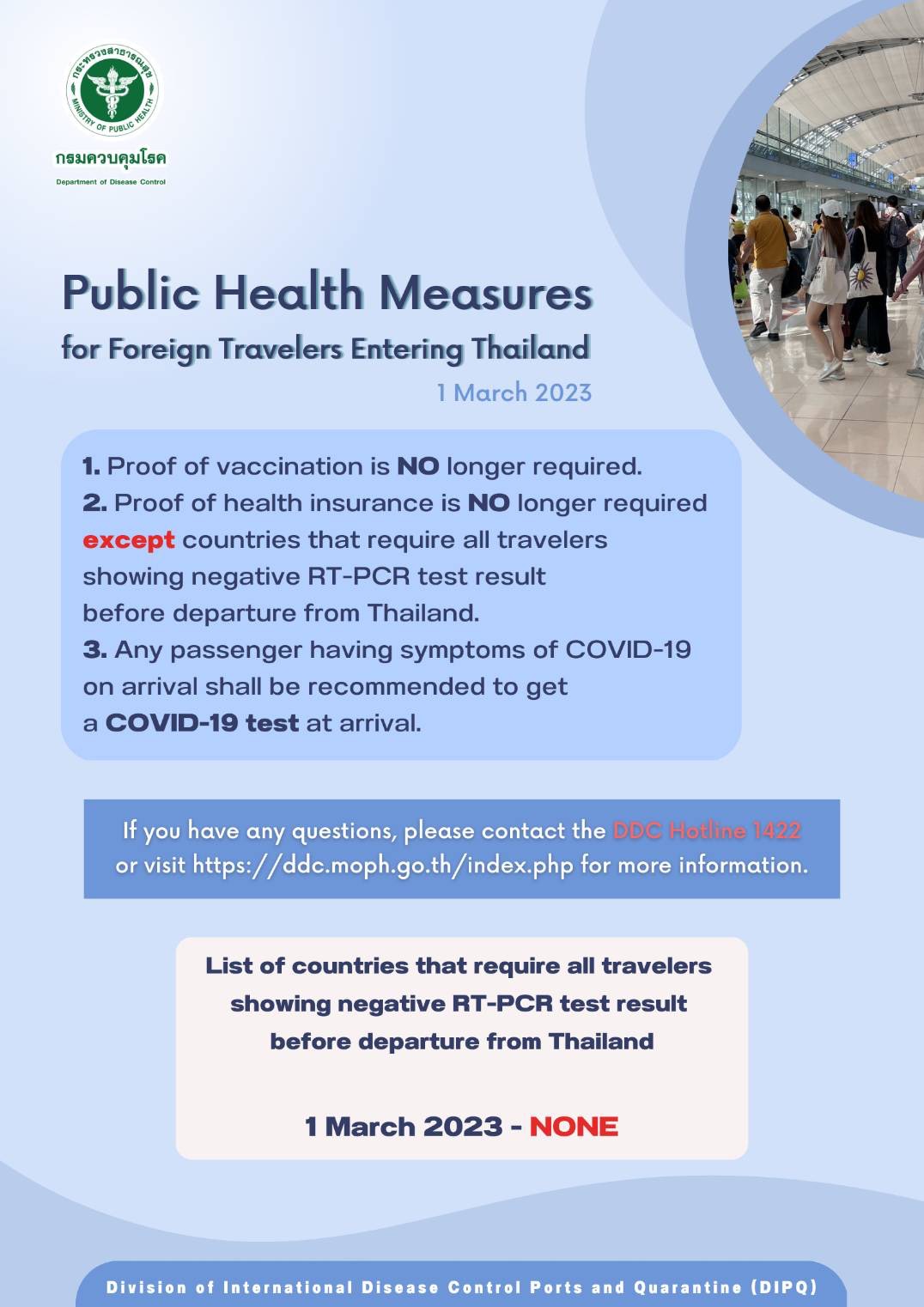 Public Health Measures for Foreign Travelers Entering Thailand from 1 ...