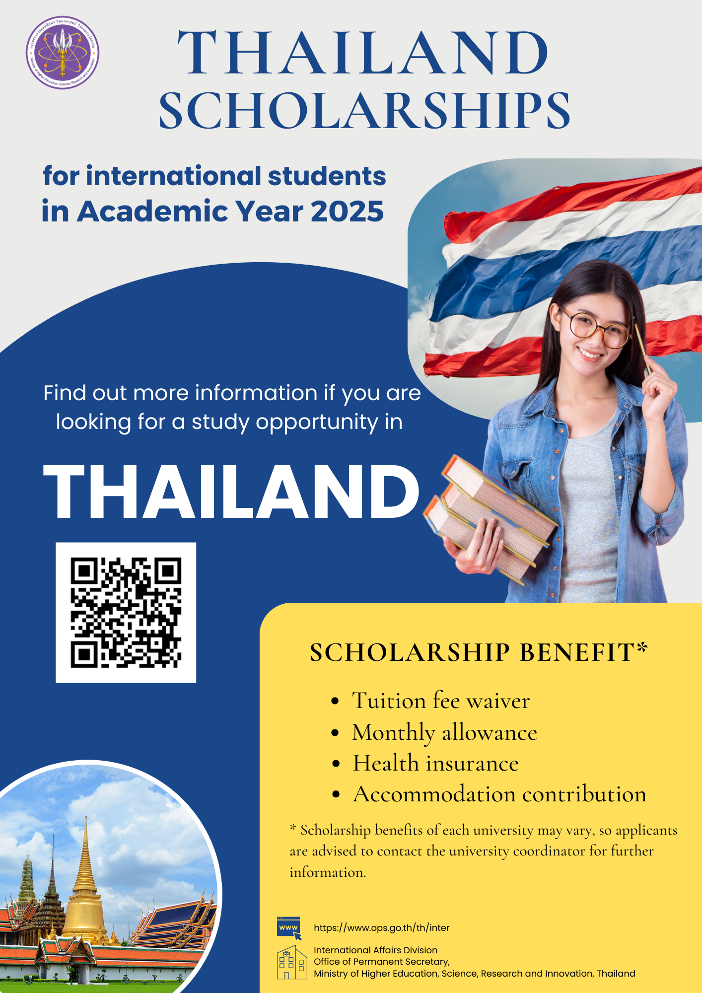 Thailand Scholarships for International Students in Academic Year 2025 ...