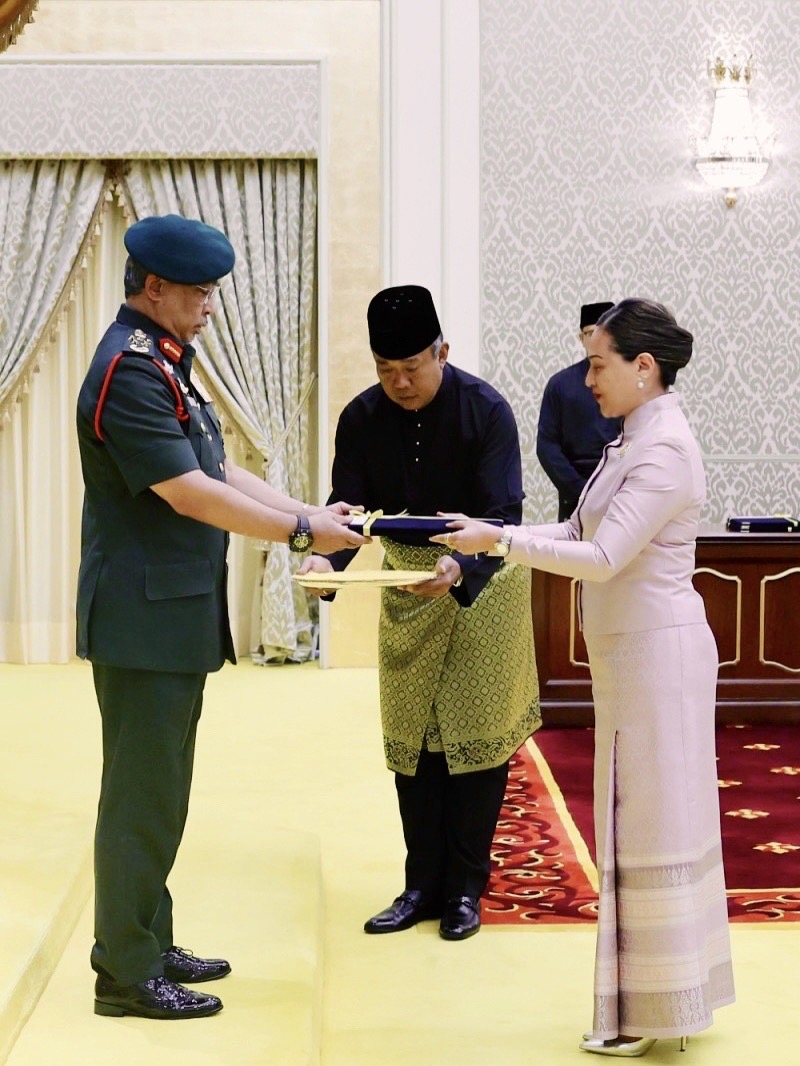 Ambassador presented her Letter of Credence to His Majesty The Yang di ...