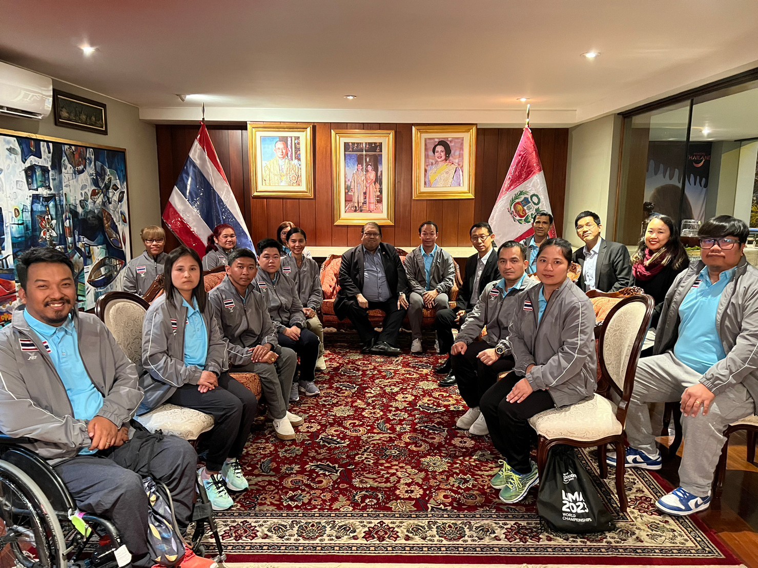 Ambassador Sobhon hosts a dinner in honour of the Thai sports ...