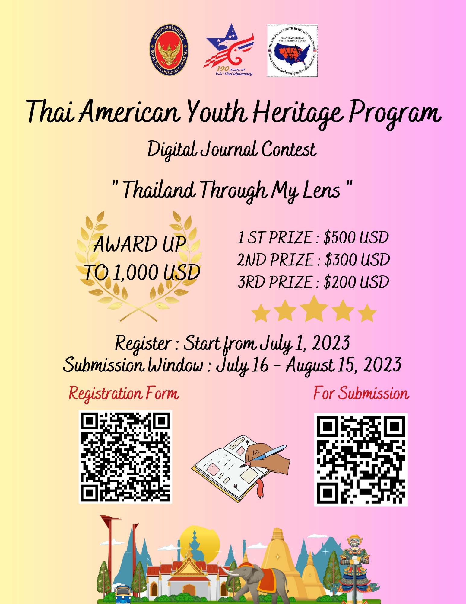 กิจกรรมประกวด Digital Journal Contest - สถานกงสุลใหญ่ ณ นครลอสแอนเจลิส