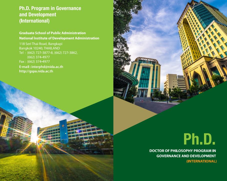 Doctor of Philosophy Program in Governance and Development ...