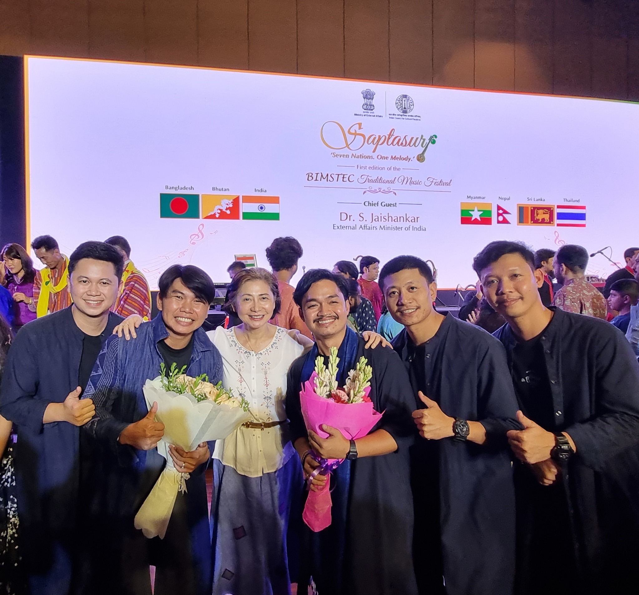 Pride in Thai Folk Band at the 1st BIMSTEC Traditional Music Festival ...