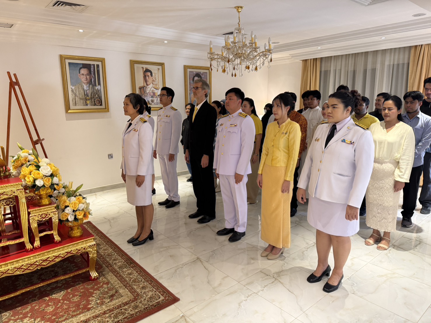 Royal Thai Embassy organized the ceremony in remembrance to His Majesty ...