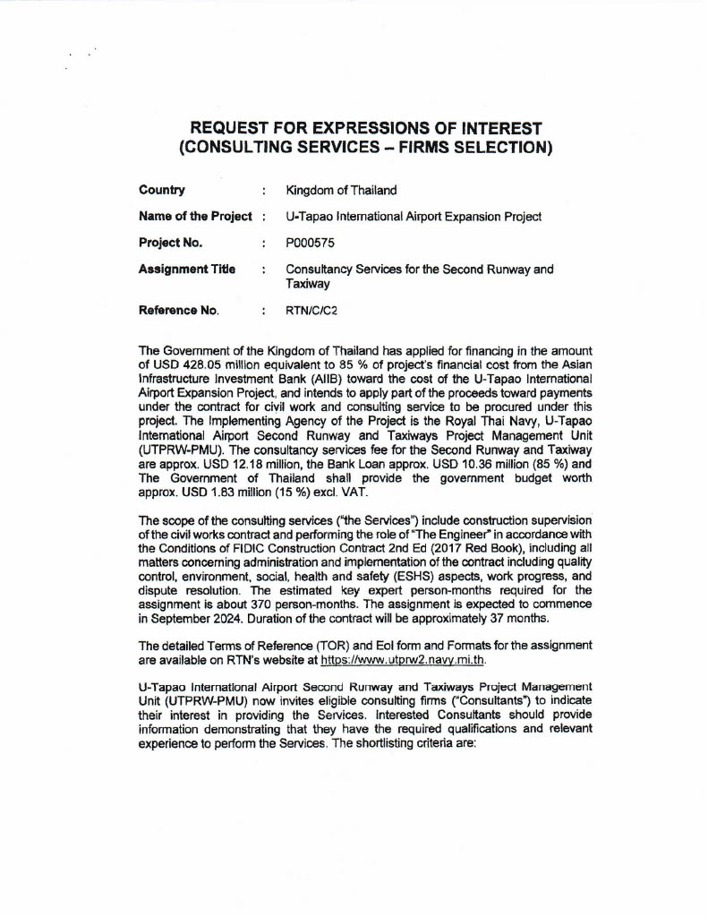 Request for Expressions of Interest: Consultancy Services for the ...