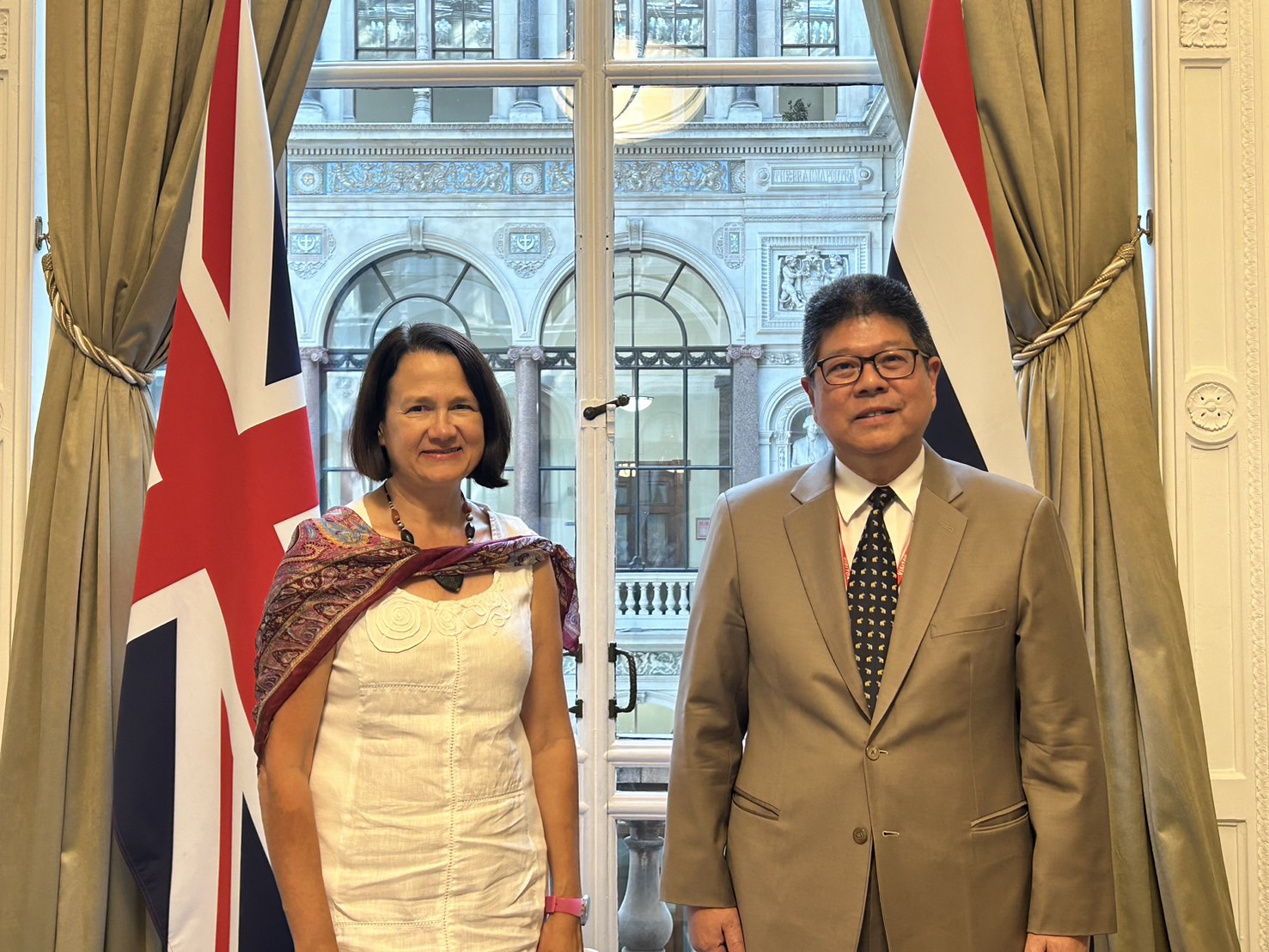 On 31 July 2024 at the FCDO, Ambassador Thani Thongphakdi congratulated Ms. Catherine West on ...