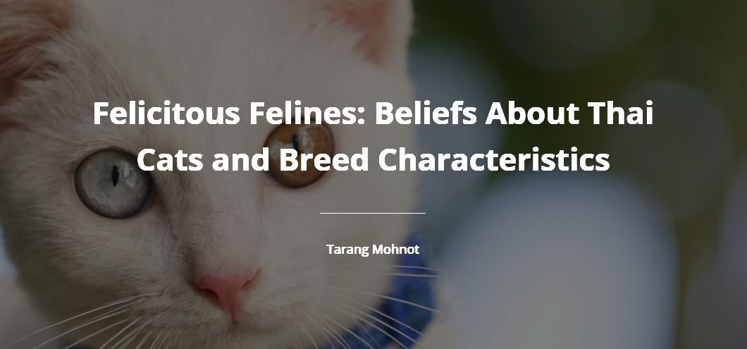 Felicitous Felines: Beliefs About Thai Cats and Breed Characteristics ...